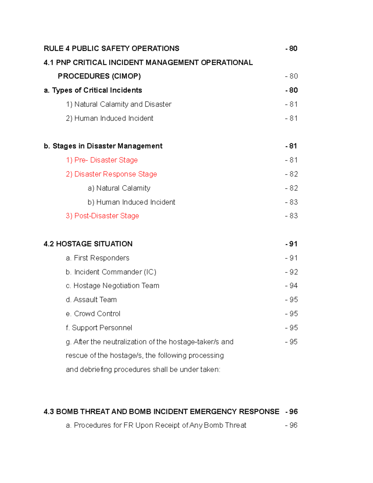 PNP Manual - Lecture Notes on Public Safety Operations and CIMOP - Studocu