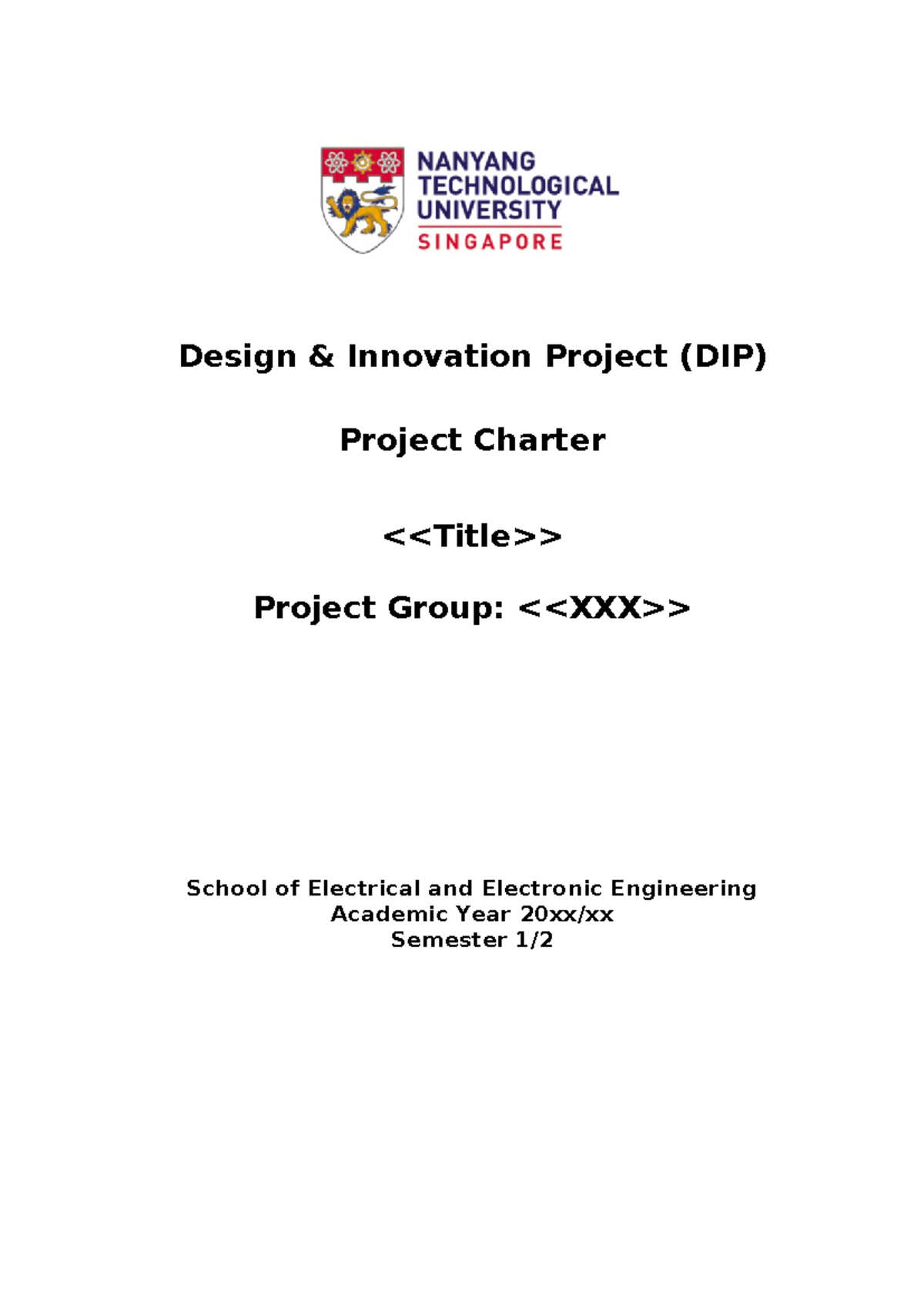 DIP Project Charter: Design Innovation Project Overview and Management ...