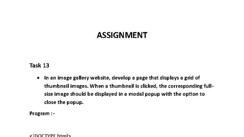 ASSIGNMENT Task 13: Munch Image Gallery Grid Development - Studocu