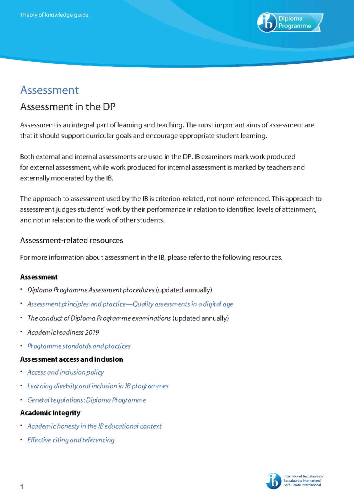 TOK Assessment Guide: Exhibition and Essay Overview (DP) - Studocu
