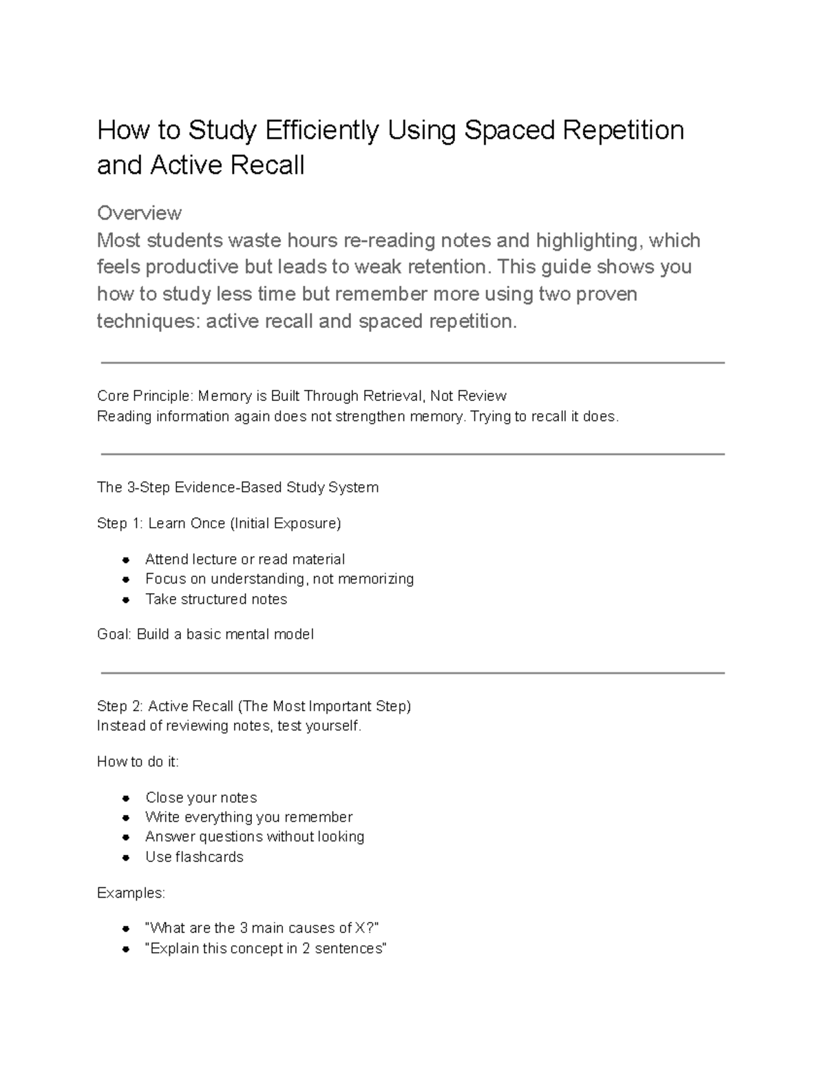 LIB 490 Final Exam Study Guide: Mastering Active Recall & Spaced ...