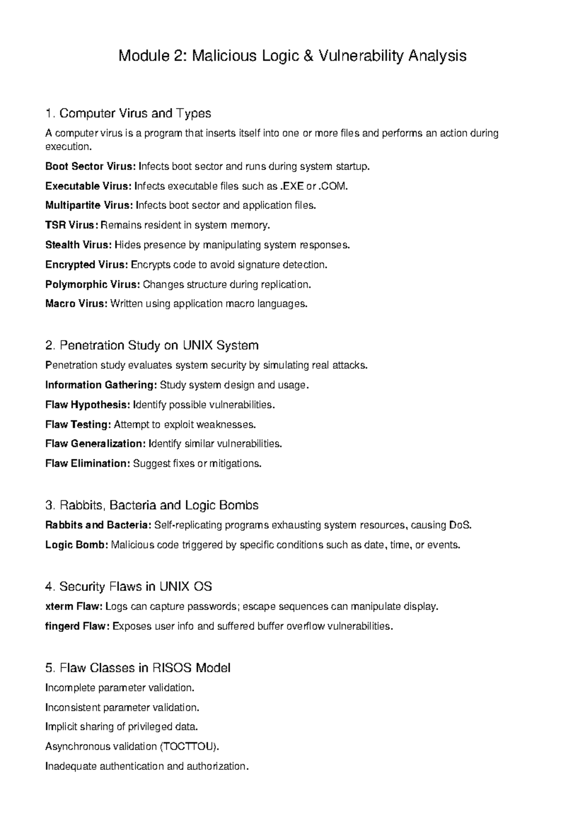 Module 2: Malicious Logic & Vulnerability Analysis in Cybersecurity ...