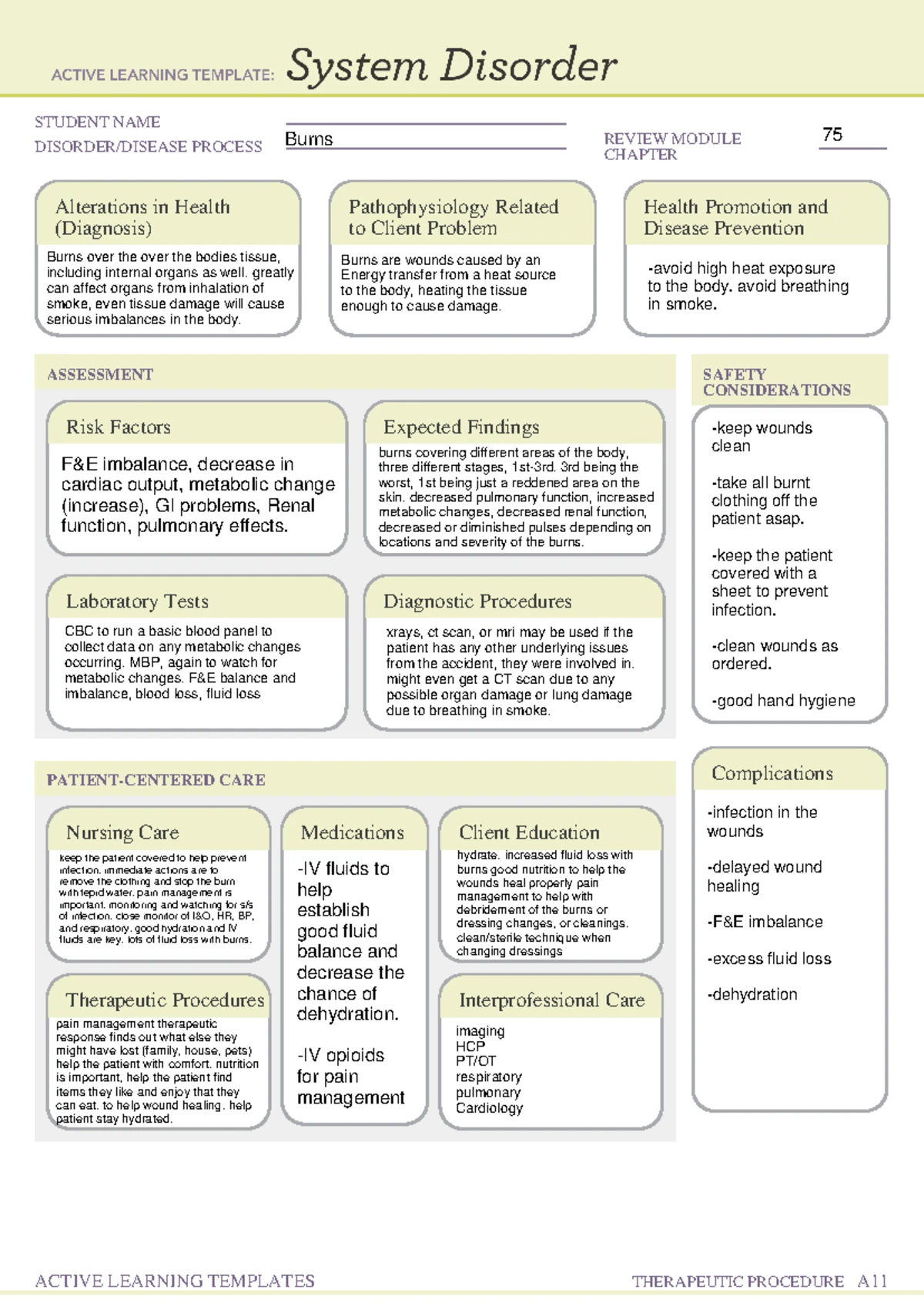 Migraine ATI Active Learning Template: Chapter Review and Nursing ...