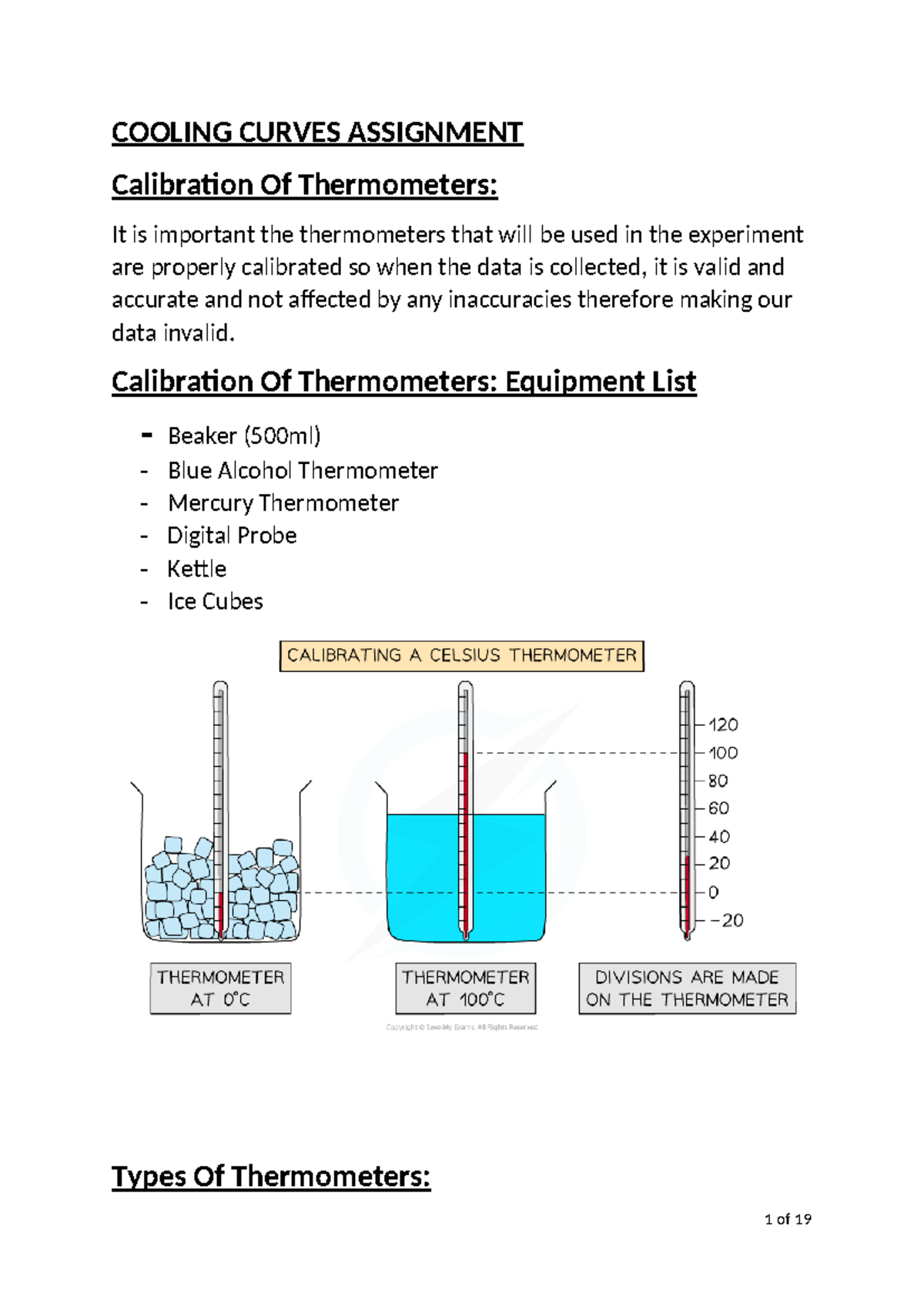 Cooling Curves Experiment: BTEC APPLIED SCIENCE UNIT 2B Assignment ...