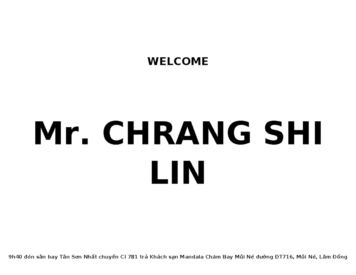 Chrang Shi Lin - abcd - English become easier - WELCOME Mr. CHRANG SHI ...