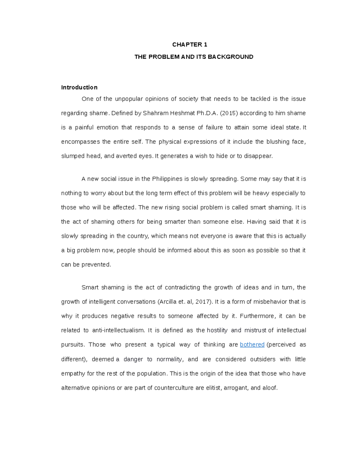 **Impacts of Smart Shaming on High School Students: A Study at HSIS ...