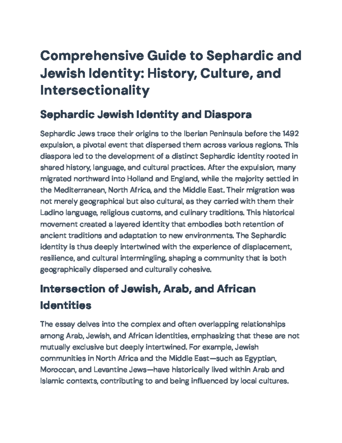 Comprehensive Guide to Sephardic Jewish Identity and Diaspora Studies ...