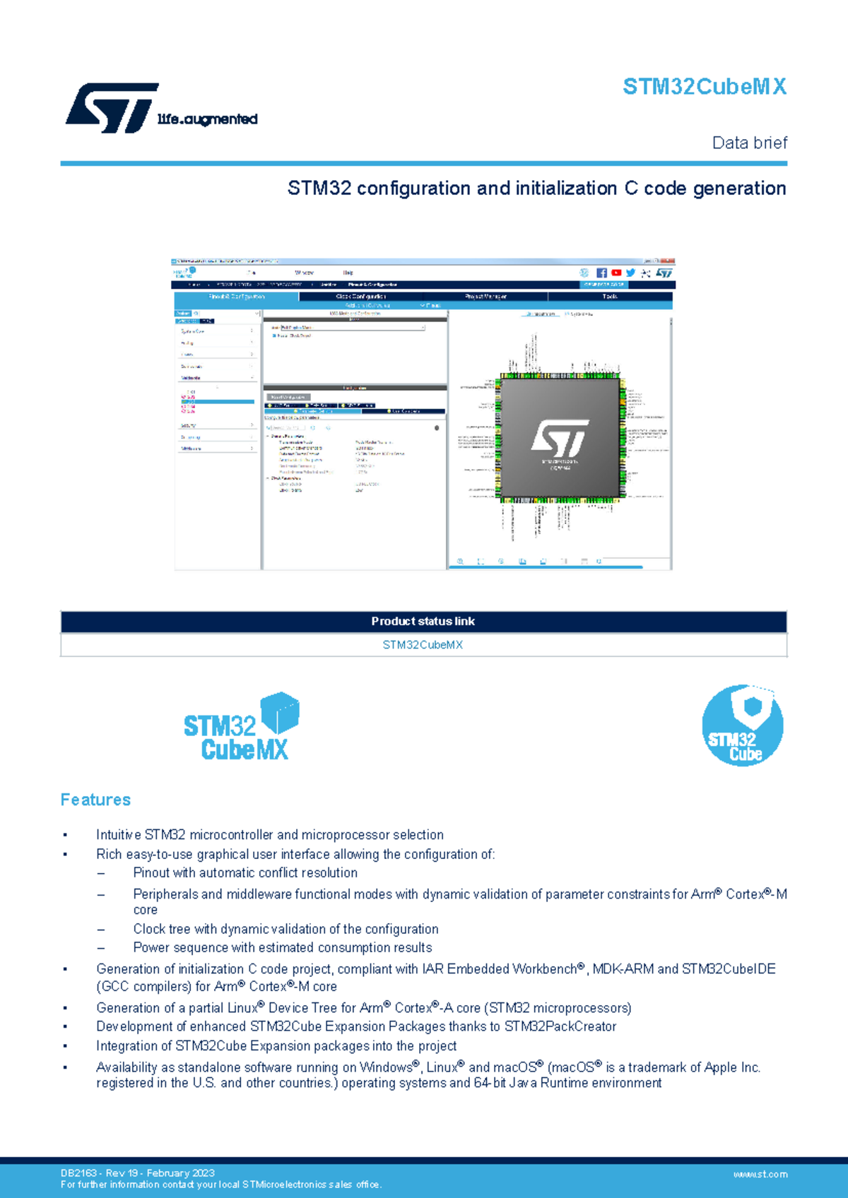 Stm32cubemx - bcv - Product status link STM32CubeMX Features Intuitive ...