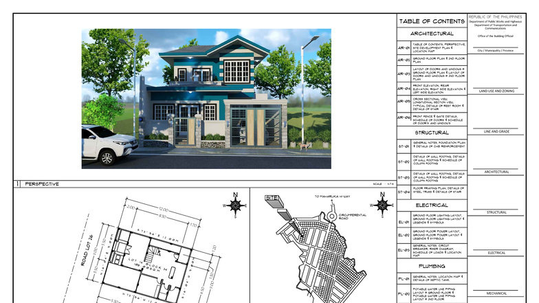 REPUBLIC OF THE PHILIPPINES: ARCHITECTURAL PLANS FOR RENOVATION OF 2 ...