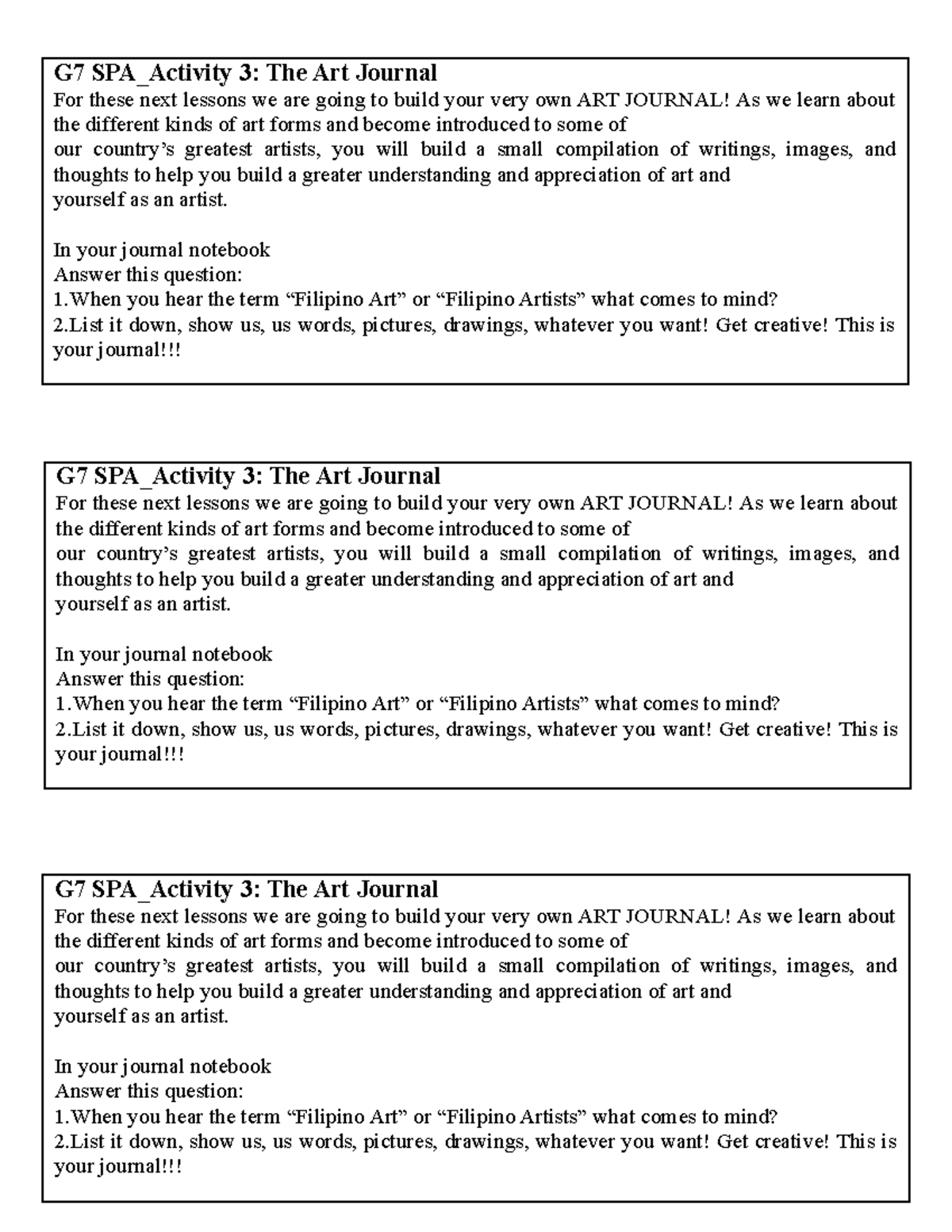 ACT3 Filipino Artist - SPA 7 MEDIA ARTS - G7 SPA_Activity 3: The Art ...