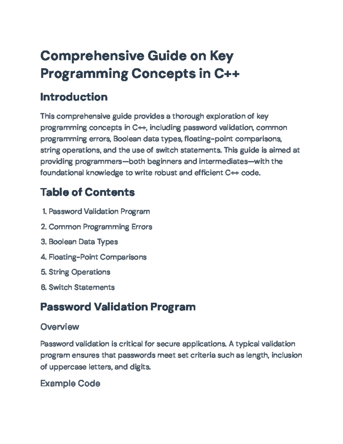 Comprehensive Guide to Key CS Programming Concepts in C++ ...