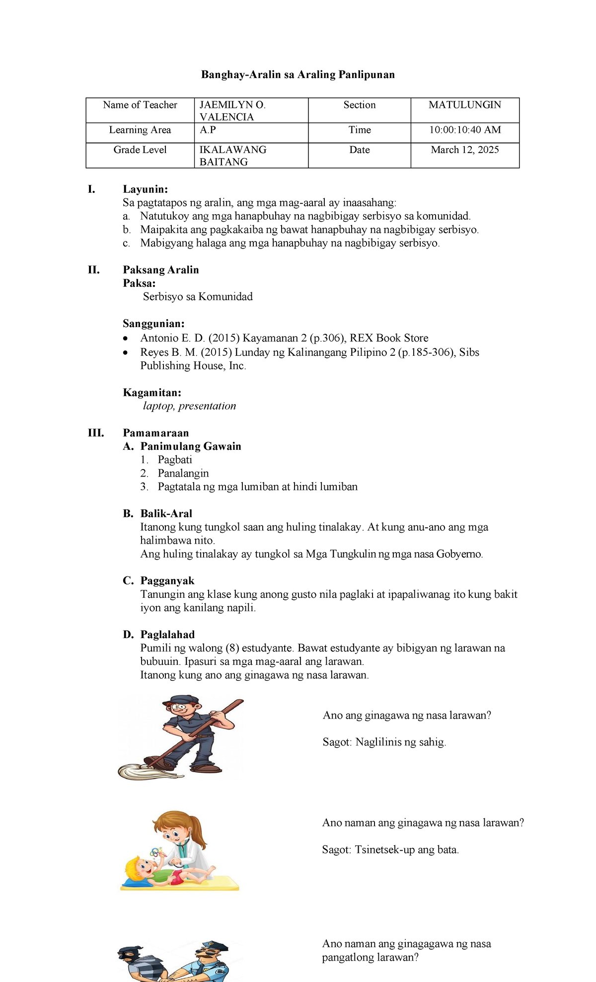 450880090 Lesson Plan Demo AP grade 3 - Banghay-Aralin sa Araling ...