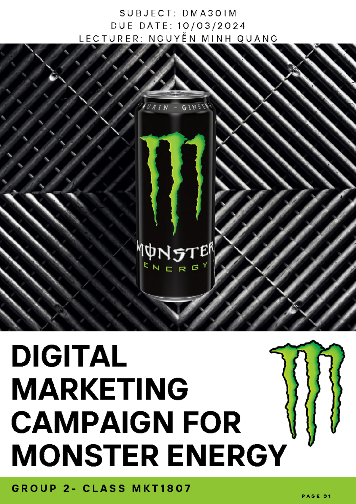 Monster Energy Marketing Campaign Report - DMA301m Group 2 Assignment ...