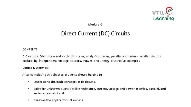 DC Circuits Analysis: Series, Parallel, and Power Concepts (EE101) - Studocu