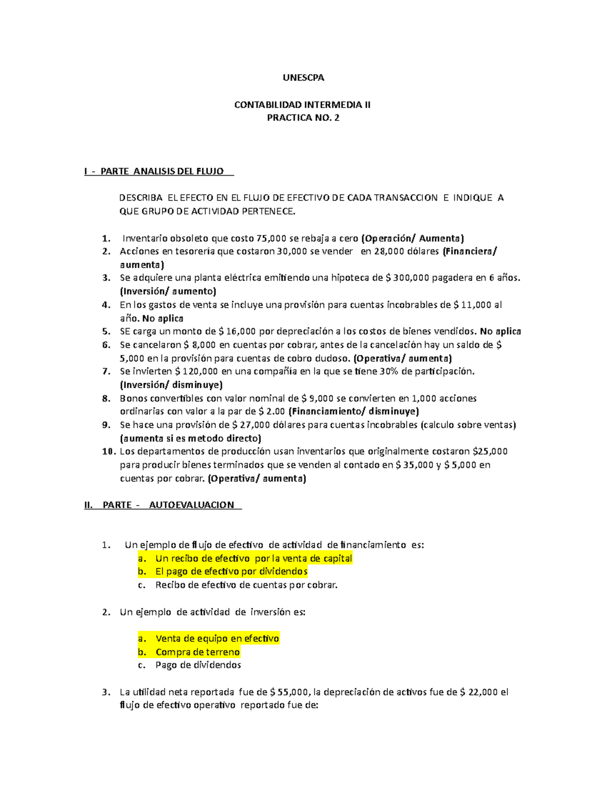 Tarea NO. 2 - UNESCPA CONTABILIDAD INTERMEDIA II PRACTICA NO. 2 I ...
