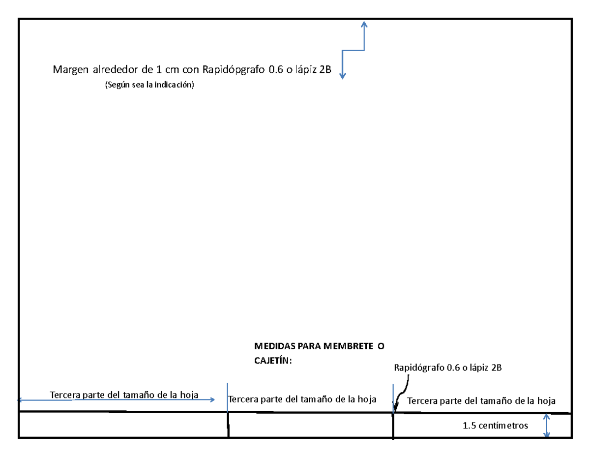 Guía para Dibujar Marco y Membrete en Documentos de Estudio - Studocu