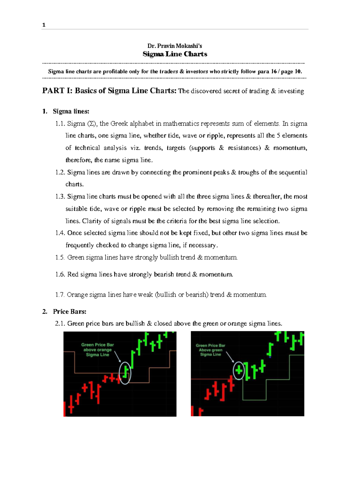 Sigma Line Charts: A Comprehensive Guide for Traders (FIN 101) - Studocu