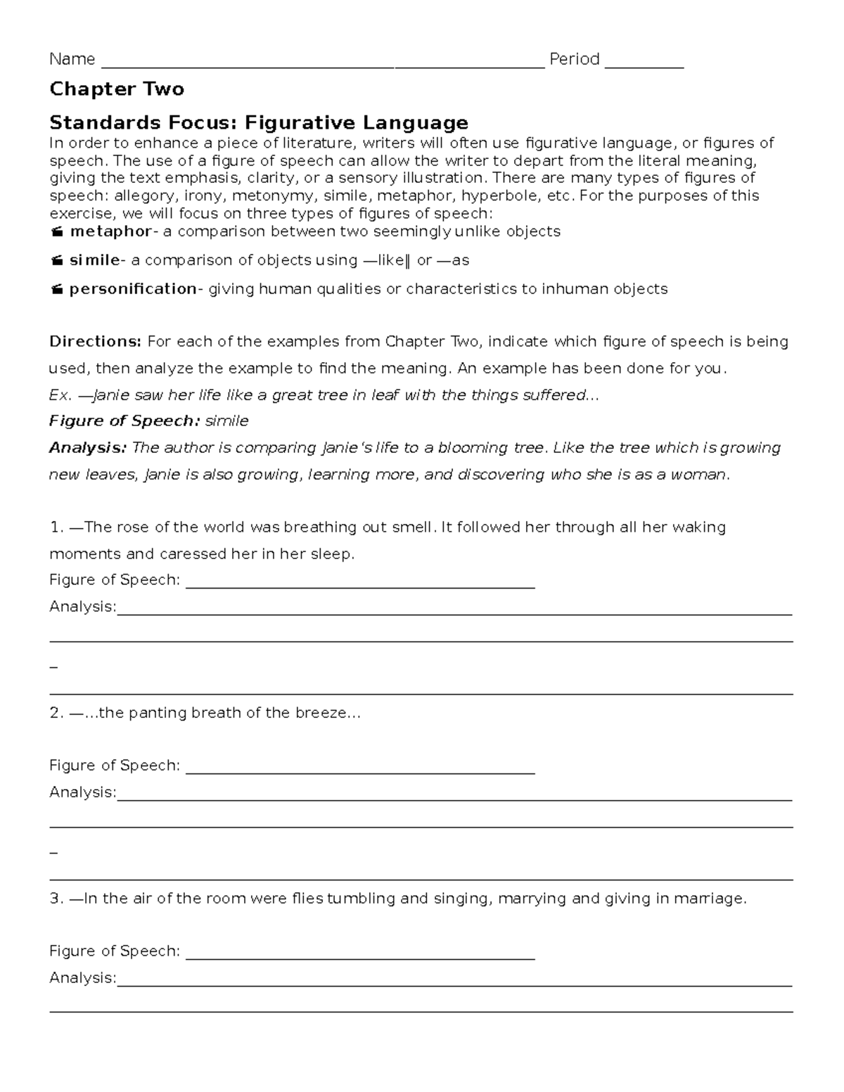Chapter 2 - Understanding Figurative Language in Literature - Studocu