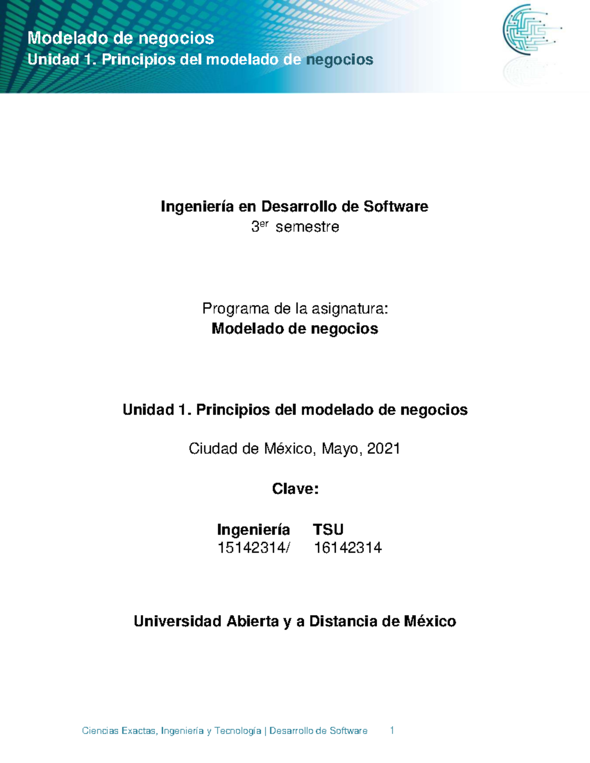 Modelado de negocios: Unidad 1. Principios del modelado de negocios ...