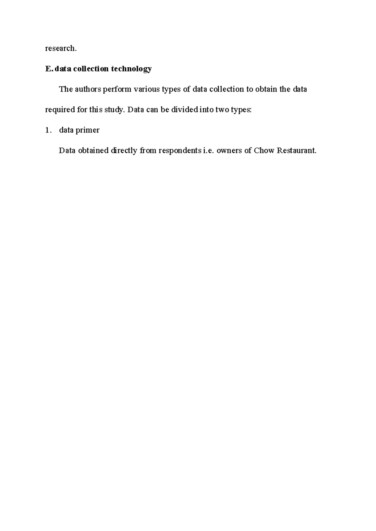 Accounting fnc-45 - learning - research. E. data collection technology ...
