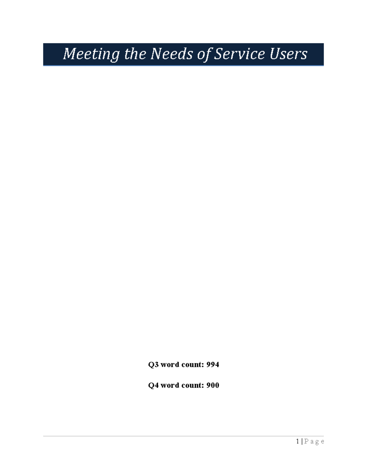 Implementing Care Plans: Meeting Service User Needs in Health Care ...
