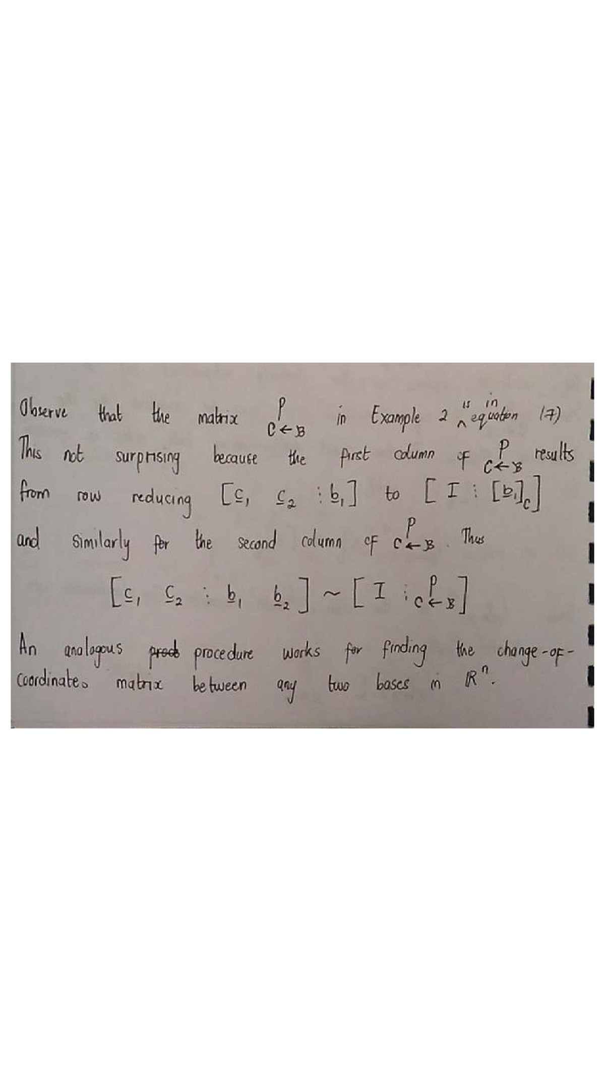 Change of Coordinates Matrix: Example 2 & 3 (Math 101 Notes) - Studocu