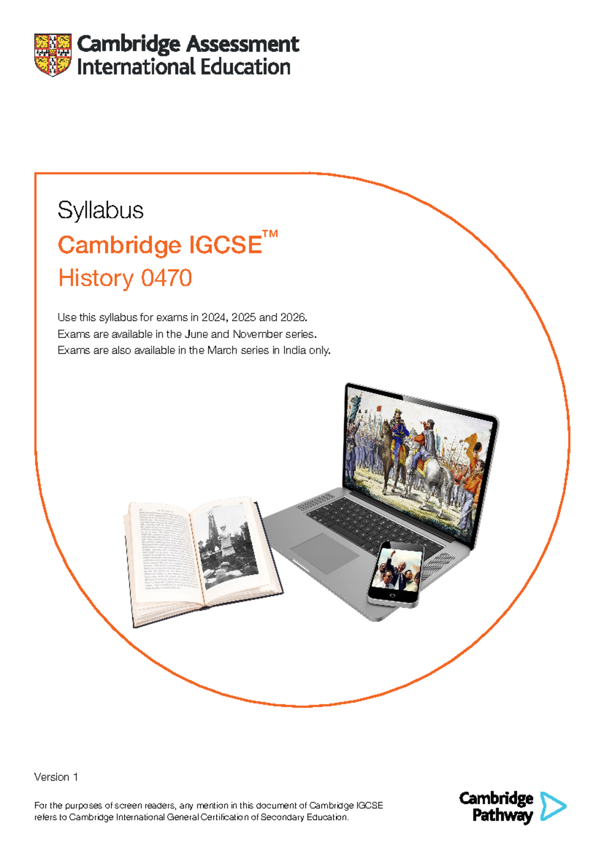 Cambridge IGCSE History 0470 Syllabus Overview for 2024-2026 - Studocu