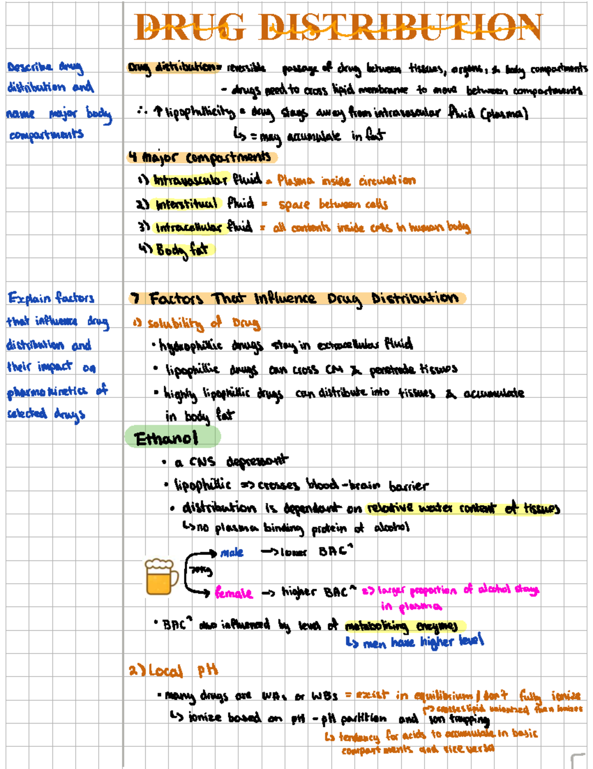 L3 - Drug distribution: Factors influencing tissue and organ passage ...