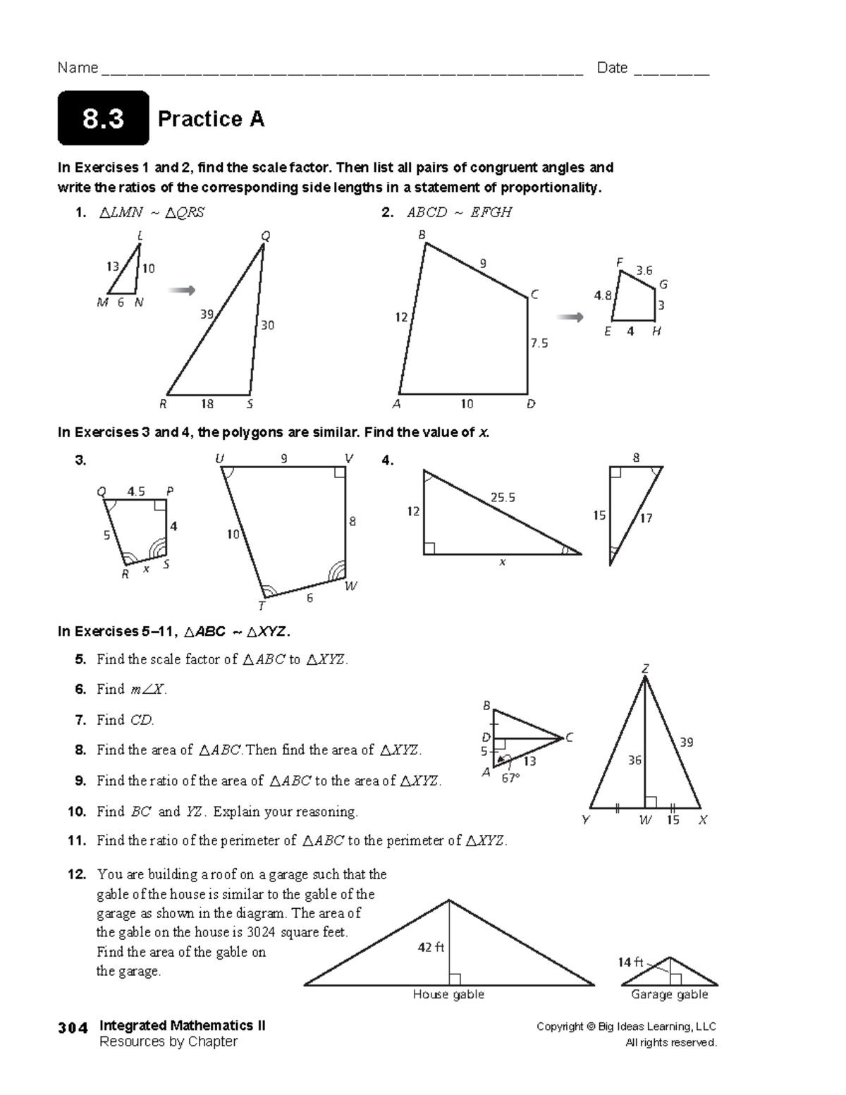 Study Guide for Quiz 6 - 3213: Scale Factors & Similar Polygons - Studocu