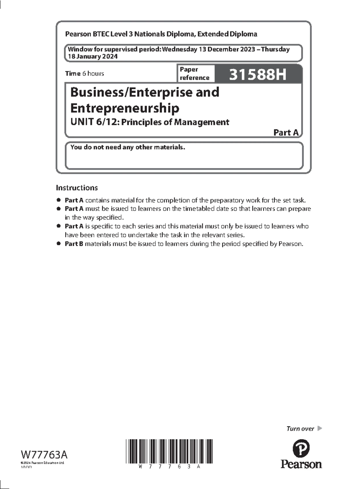 Pearson Edexcel GCSE (9–1) Business Spec - July 2022 Key Formulae - Studocu