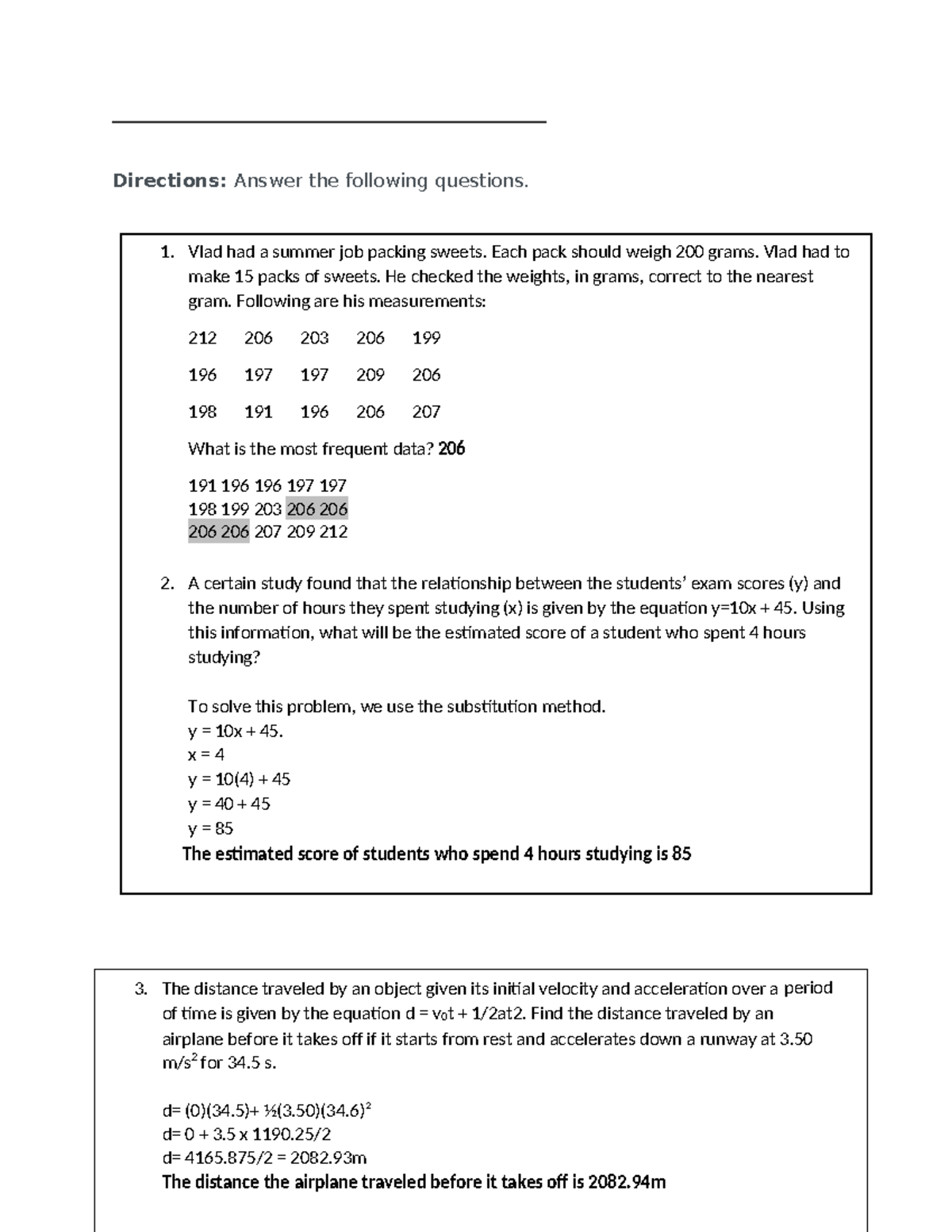 Lesson 1 Exercise Set 3: Data Analysis and Application Examples - Studocu
