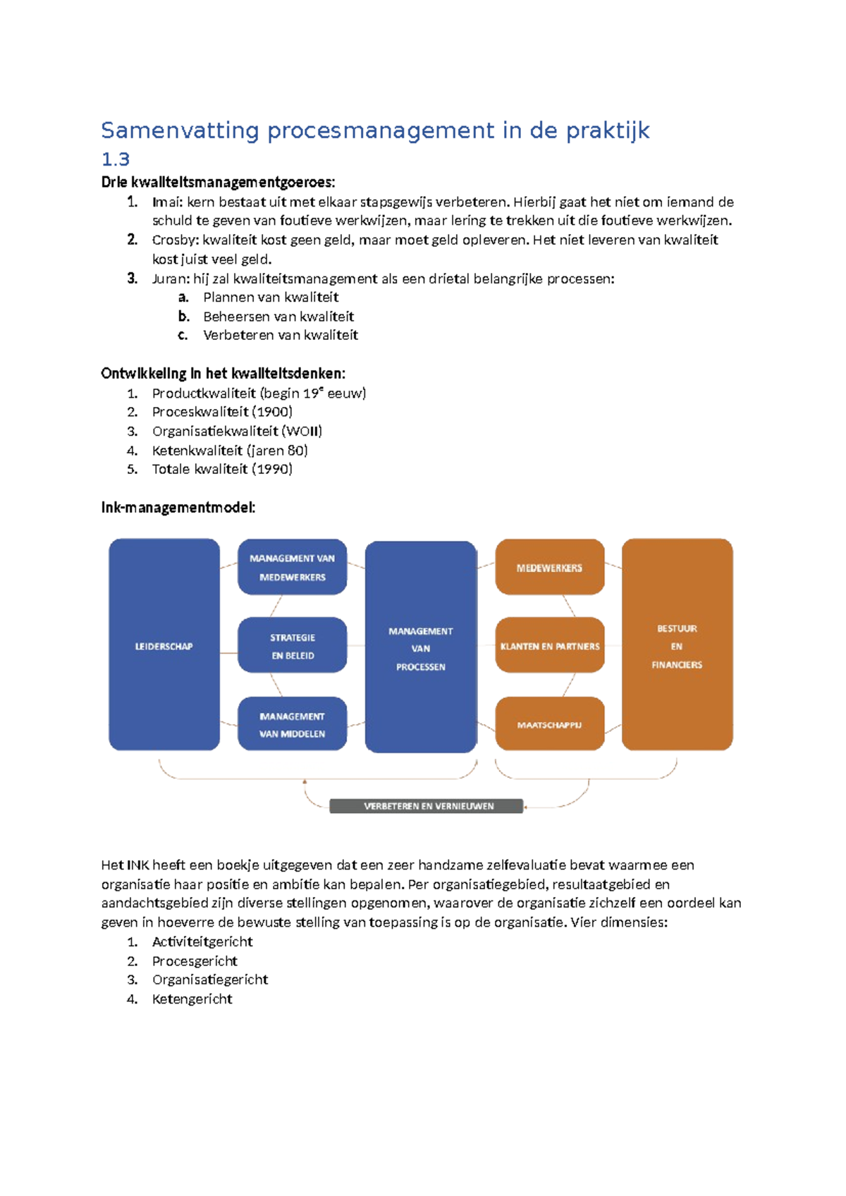 Samenvatting van Procesmanagement: Theorie en Praktijk Insights ...
