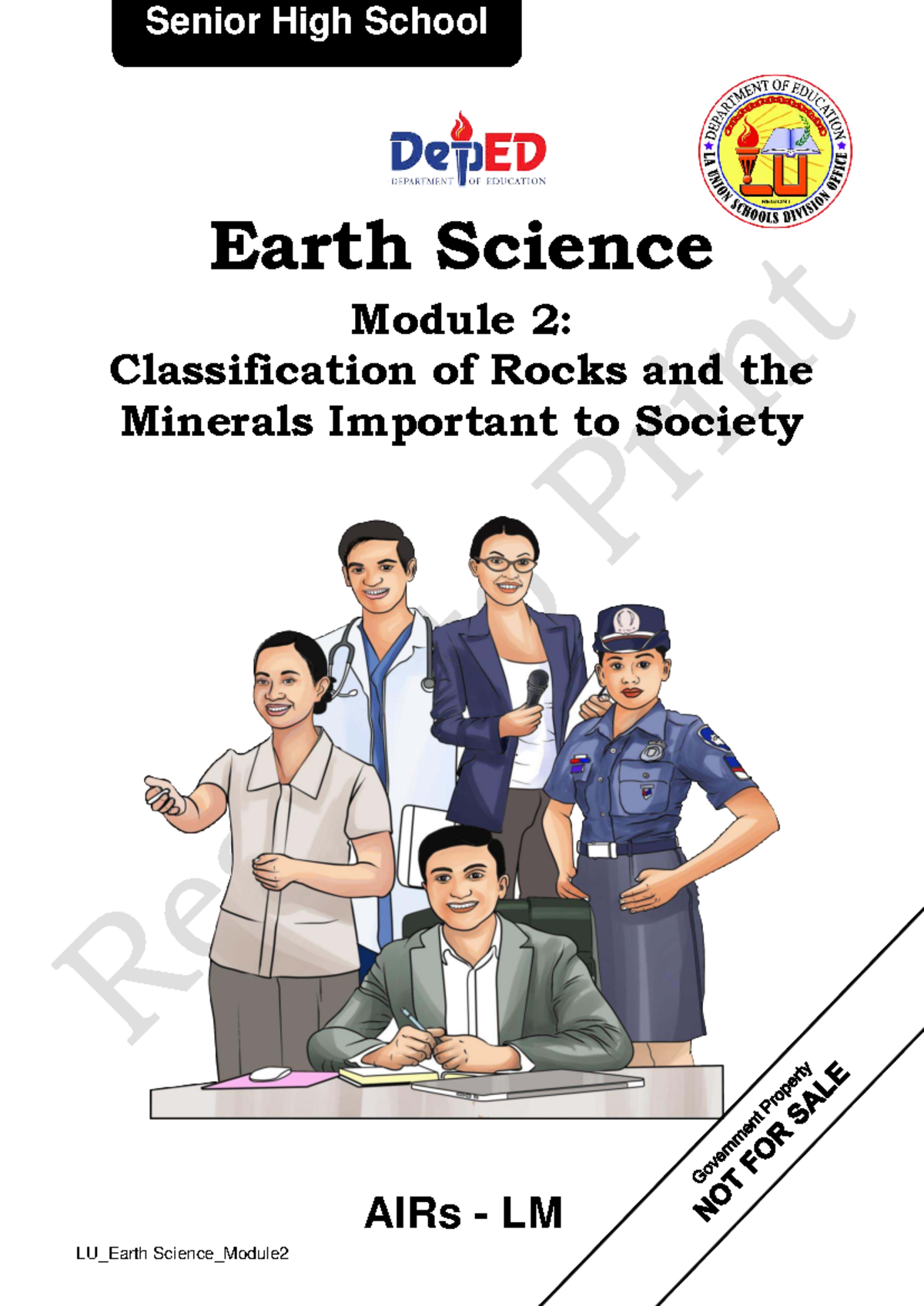 Earth Science Module 2: Classification of Rocks & Minerals (S11ES-Ic ...