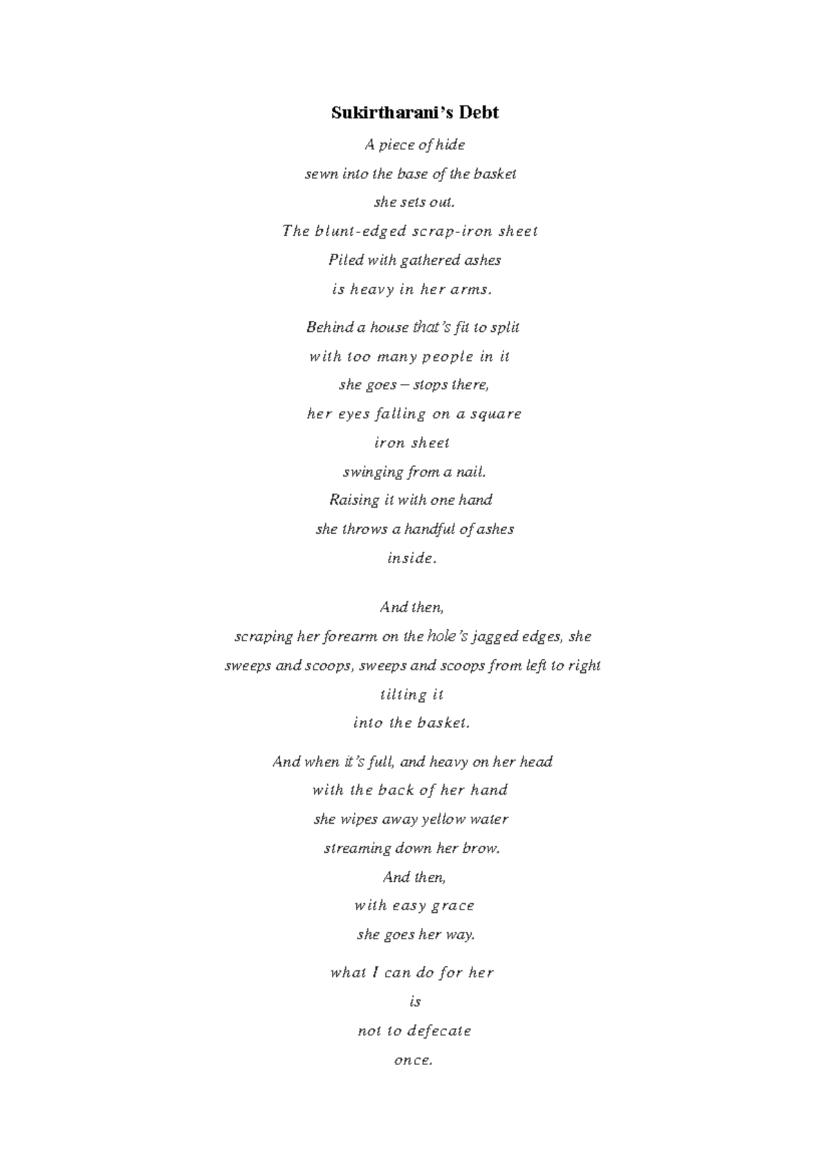 Sukirtharani's "Debt": Exploring Dalit Feminism and Ecofeminism - Studocu