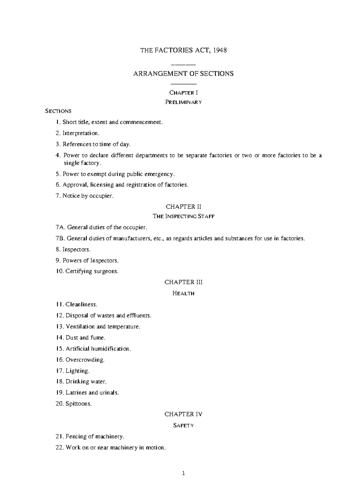 Factories Act 1948 - This is bare act of factory act 1948 - THE FACTORIES ACT, 1948 ...