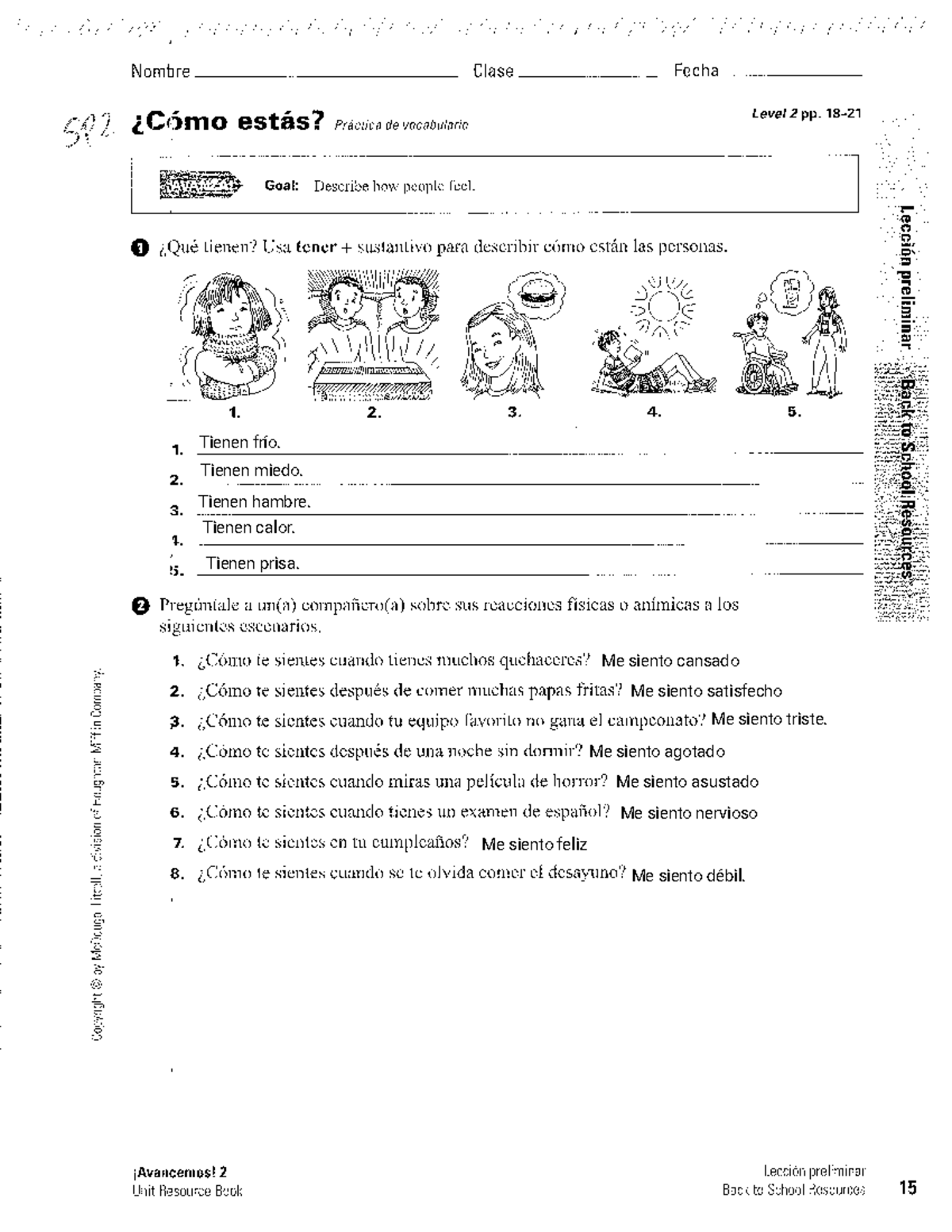 SP2 Workbook: Como Estas - Jayden Roque's Puzzle Activities - Studocu