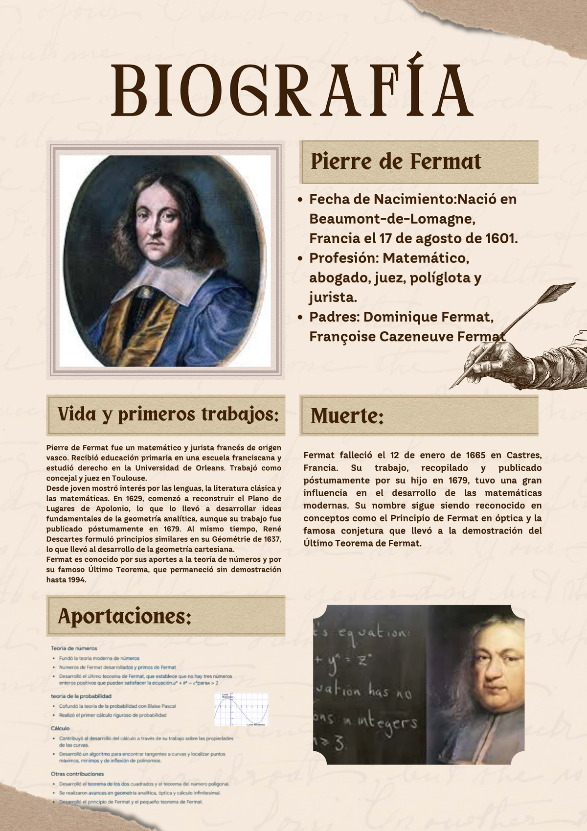 Biografía de Pierre de Fermat: Aportaciones y Legado Matemático - Studocu