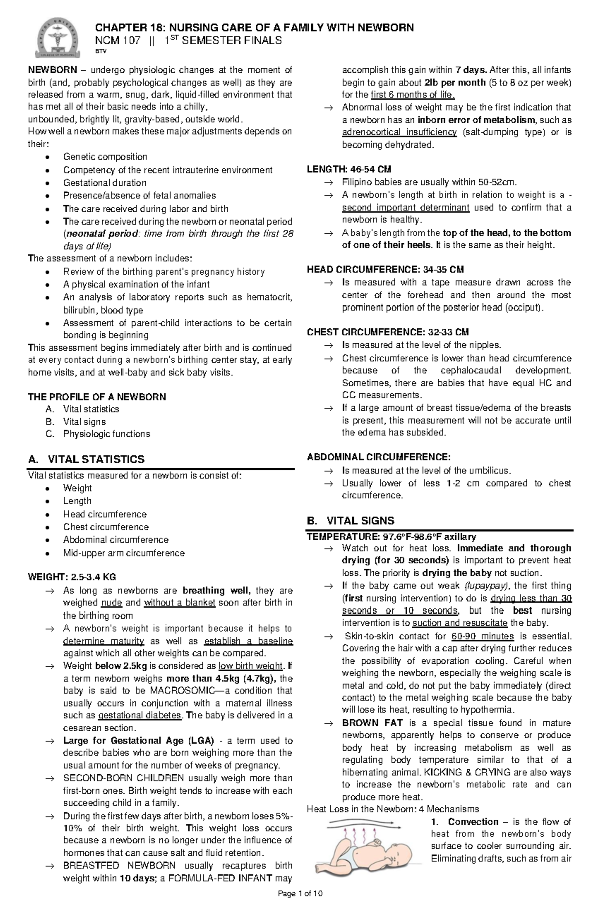 Chapter 18: Nursing Care for Newborns - NCM 107 Final Exam Notes - Studocu