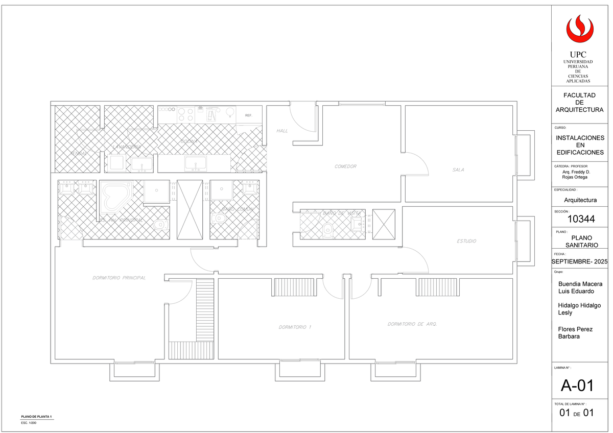 Plano Sanitario LBH - REF. FACULTAD DE ARQUITECTURA CURSO: A- UPC ...