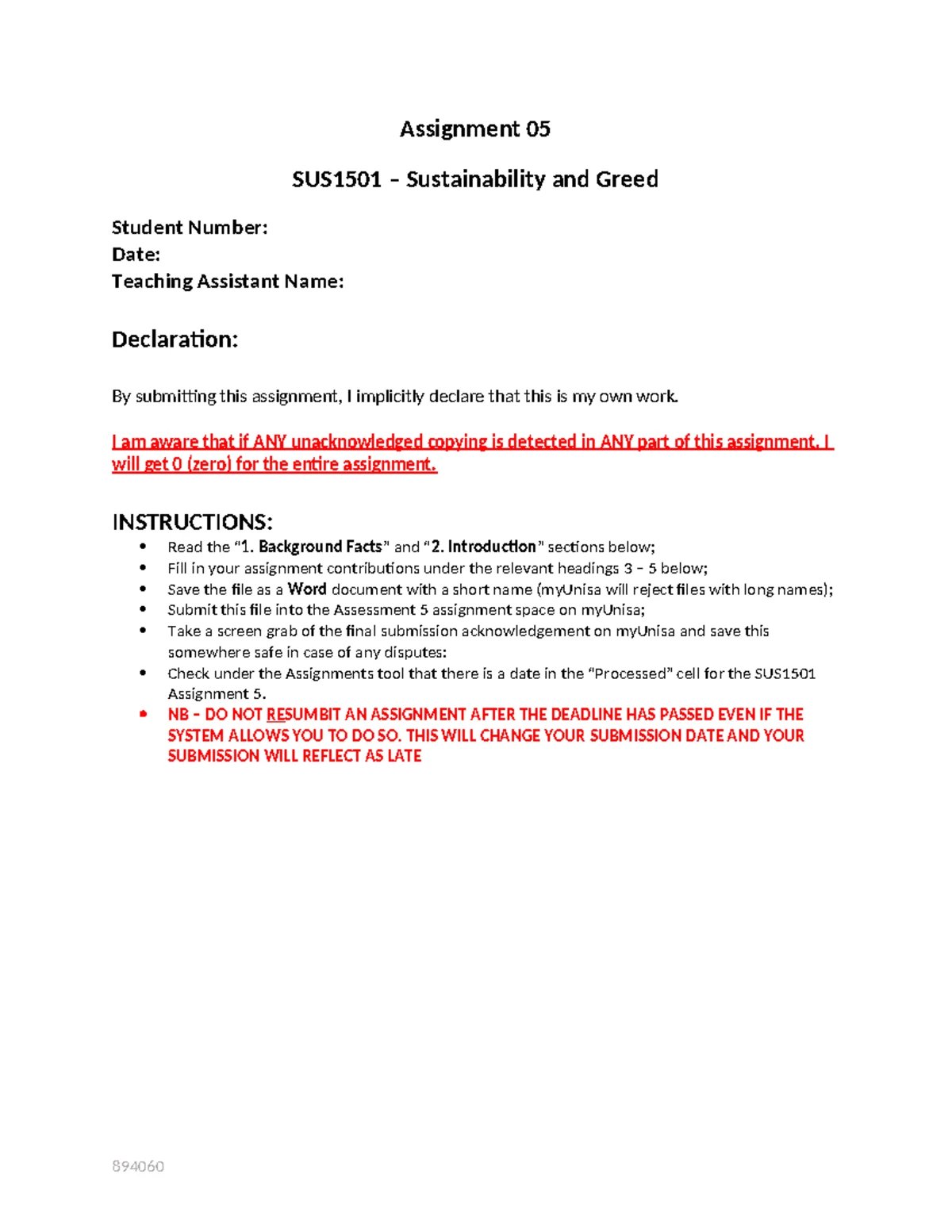 AOD Form 2024 - Semester 2: Acknowledgement of Debt and Payment ...
