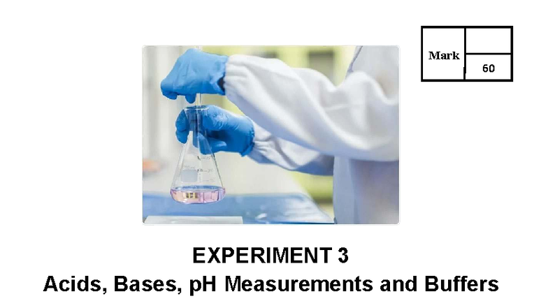 Experiment 3: Acids, Bases, pH Measurements & Buffers (Abbip 2A) - Studocu
