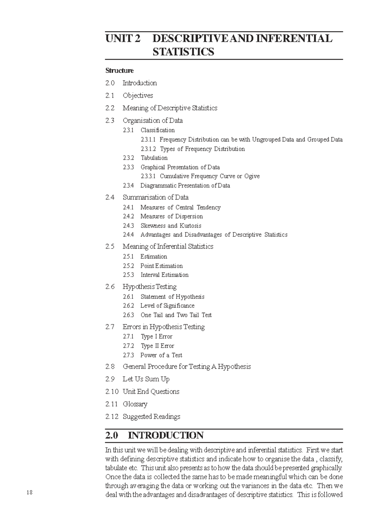 Unit 2 - Descriptive and Inferential Statistics Lecture Notes - Studocu