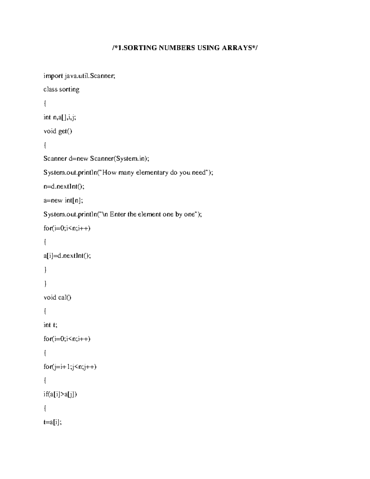 DOC-20230314-WA0050 - Java Sorting and Basic Arithmetic Operations ...