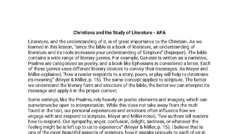 Christians and Literature: Understanding Biblical Genres and Forms ...