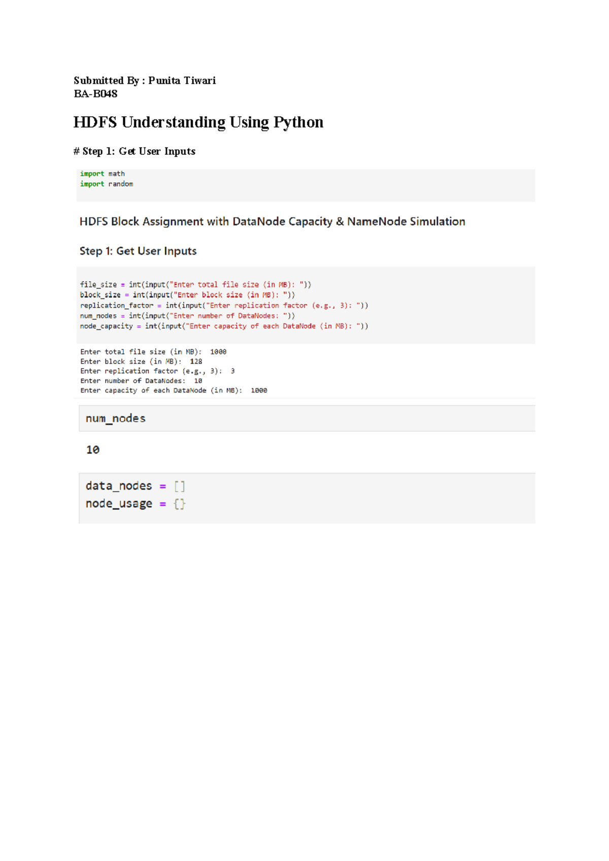 HDFS Understanding Using Python: Key Insights and Task Assignments ...