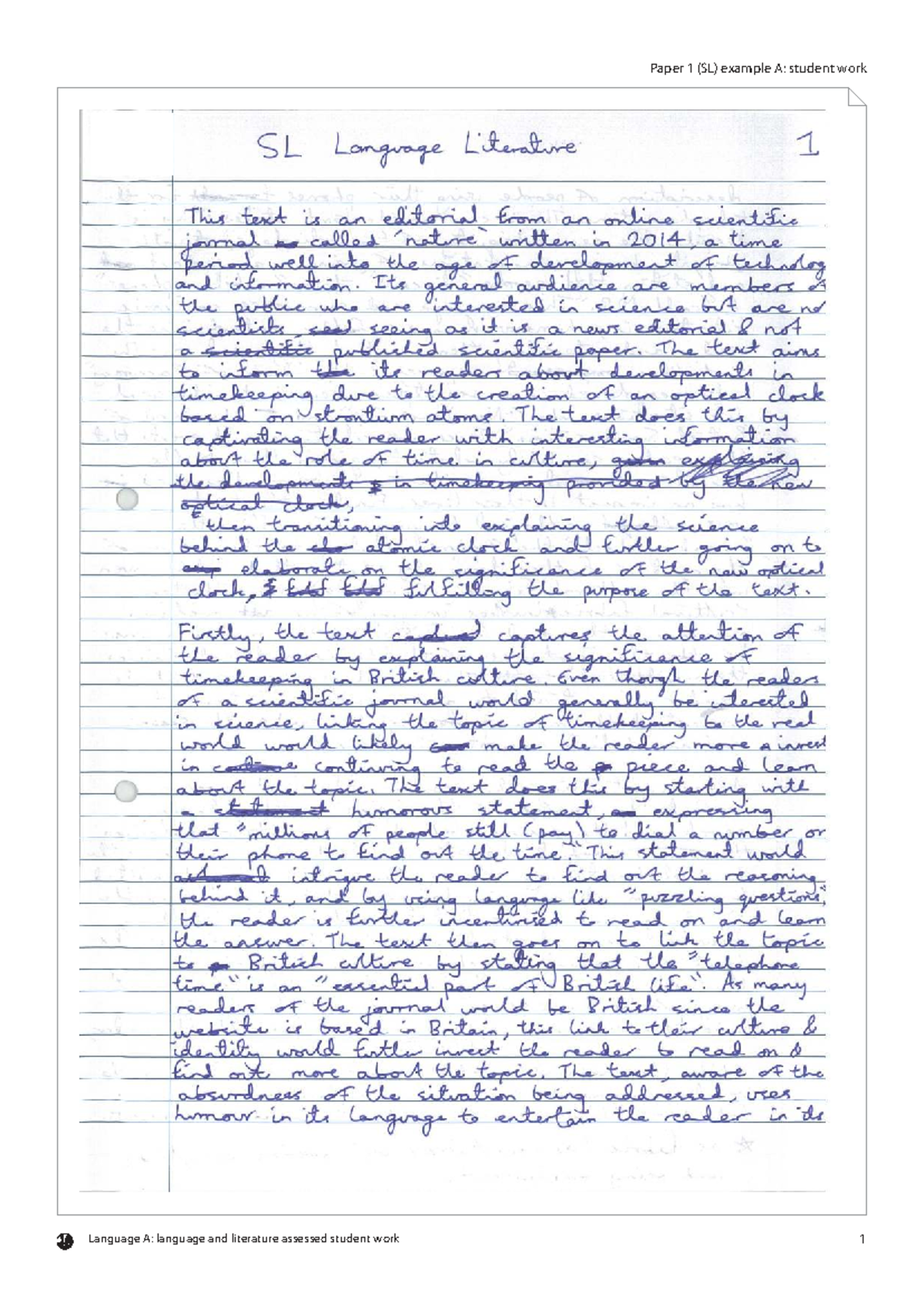 LL-p1 example A en - Hhhhhh - English Literature 3(ii) - Language A ...