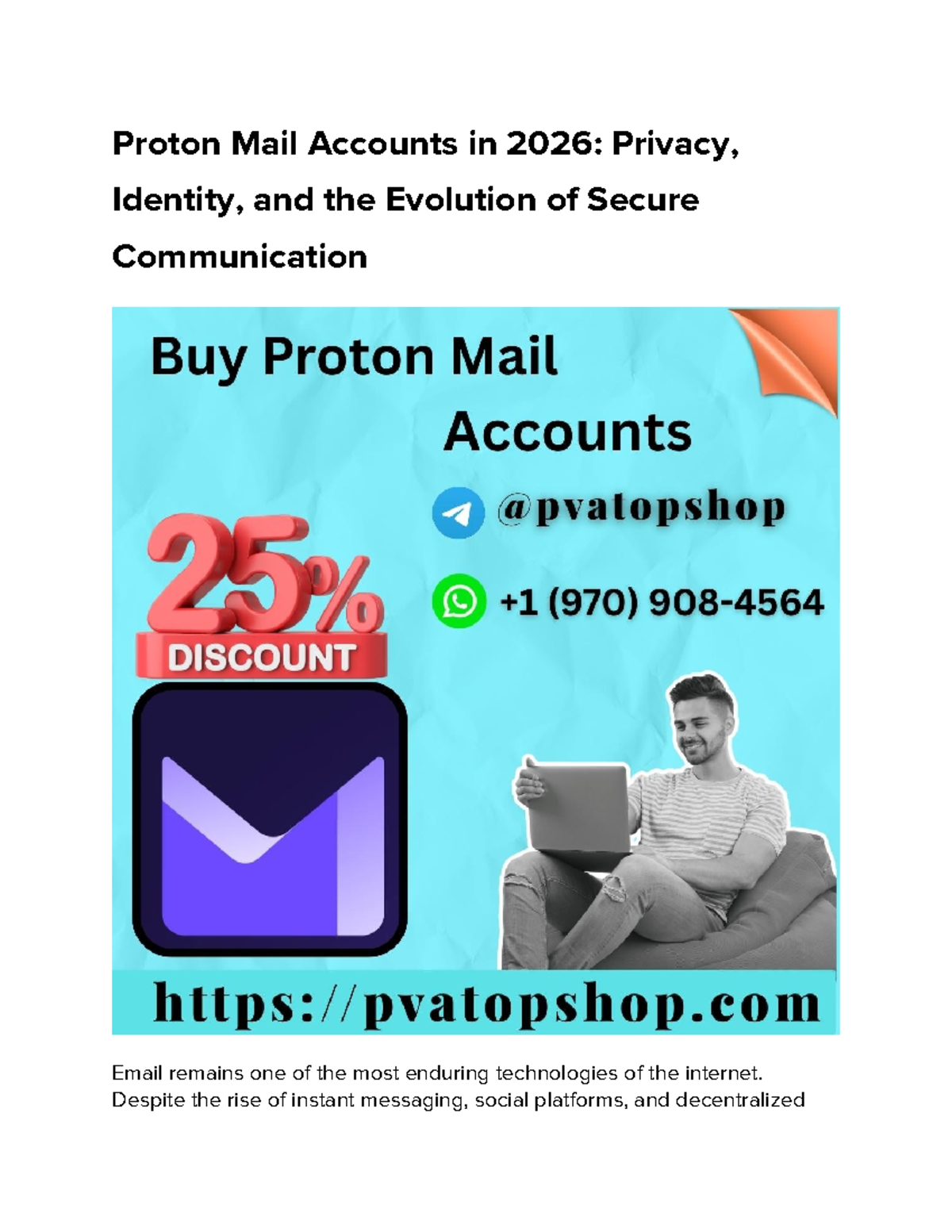 How to Buy Proton Mail Accounts in 2026: Privacy & Secure Communication ...