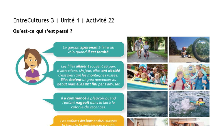 Entre Cultures 3 Unité 1 Activité 22 - EntreCultures 3 | Unité 1 ...