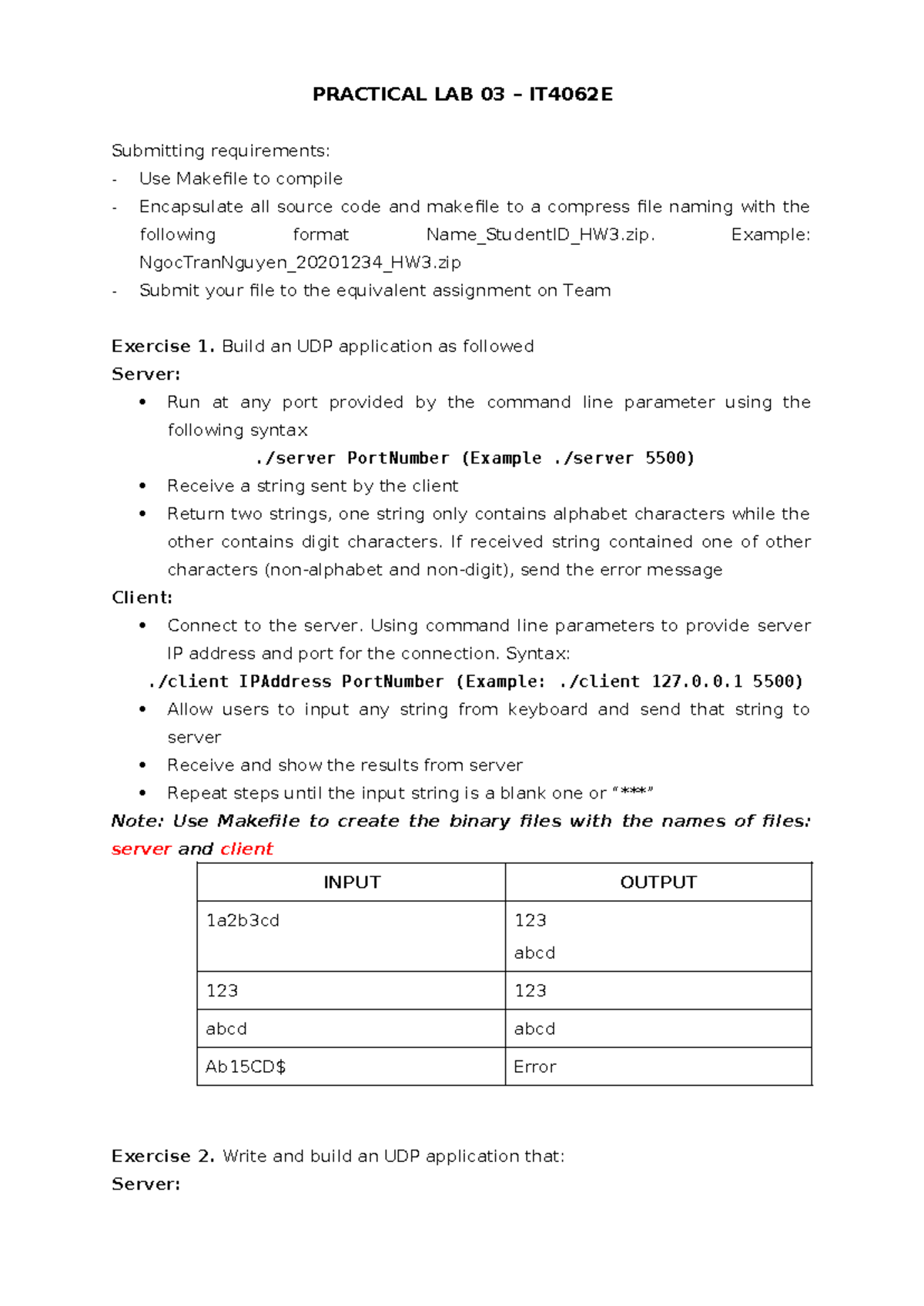 IT4062E HW03: Practical Lab on UDP Application Development - Studocu