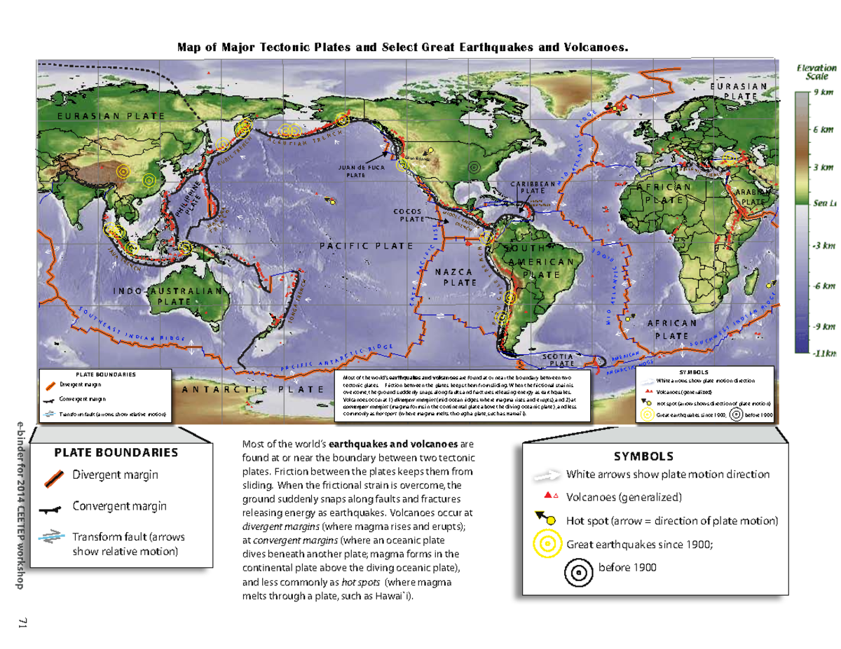 GEOL 106 Assignment 1: World Map of Plate Boundaries and Tectonics ...